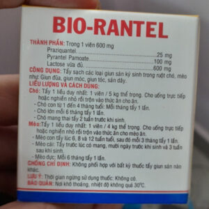 Viên sổ giun, tẩy giun sán Bio-Rantel cho chó mèo